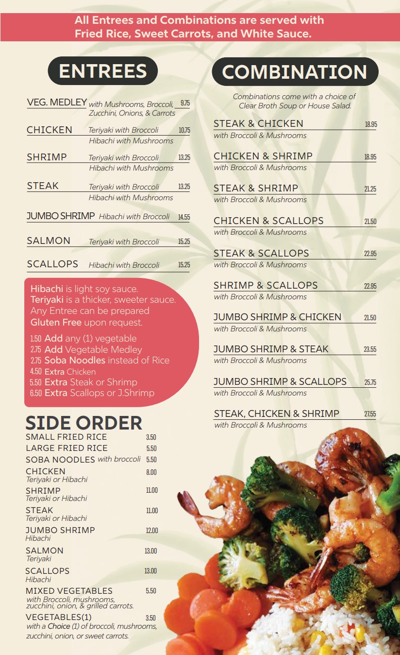 Menu - tokyoexpressllc