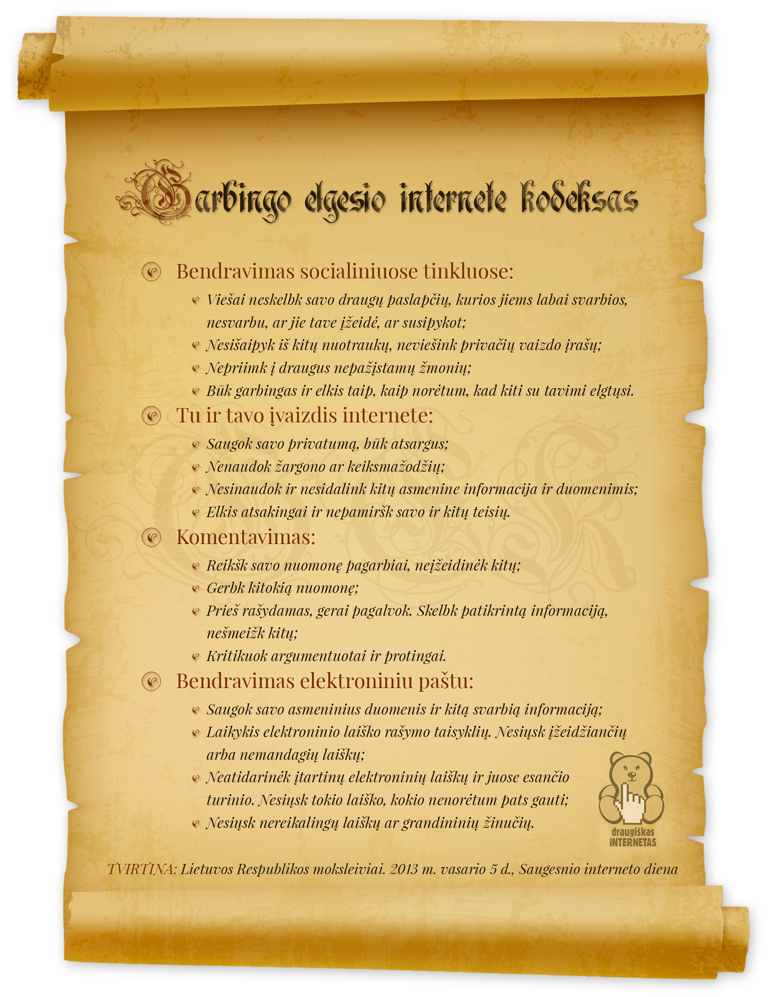 Saugus internetas - Informacinių technologijų puslapis