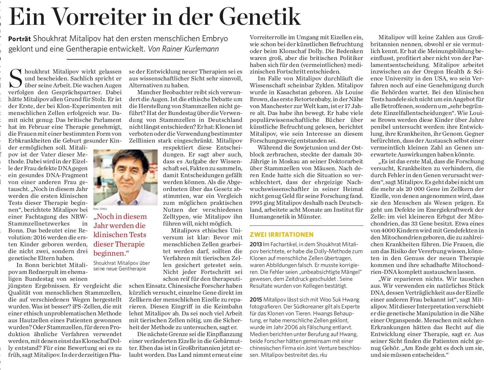 Shoukhrat Mitalipov - Rainer Kurlemann Wissenschaftsjournalist