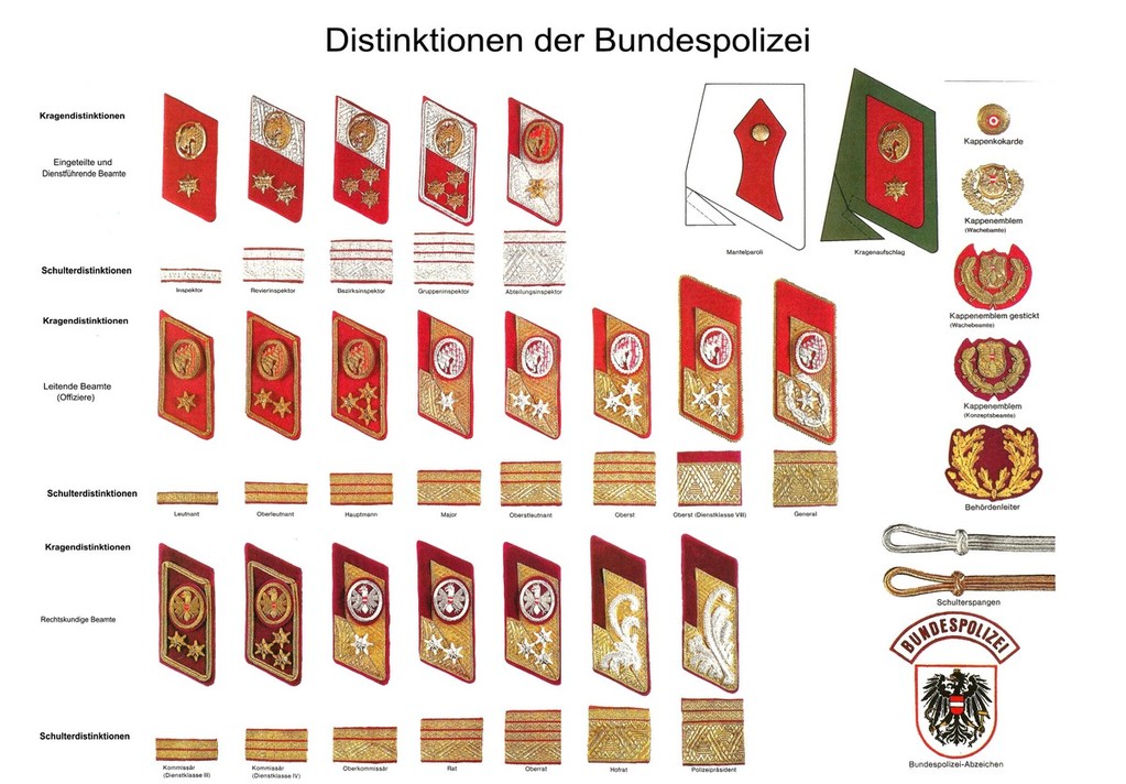 Polizei - Österreichische Polizeiabzeichen-Distinktionen-Pins Reinhard Wild
