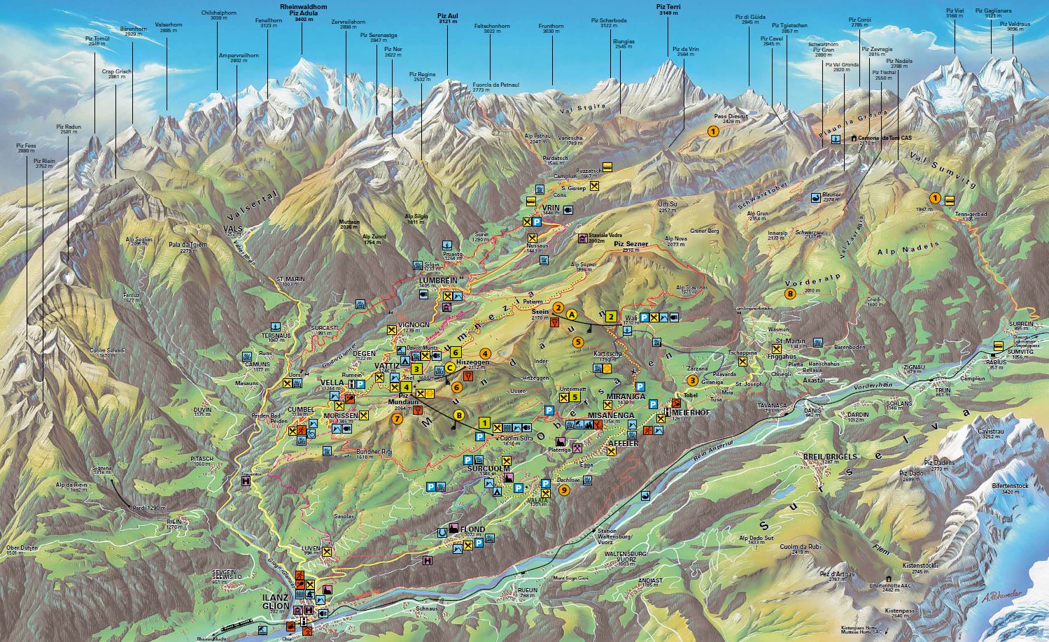 Sommer - Bergbahnen Obersaxen Mundaun