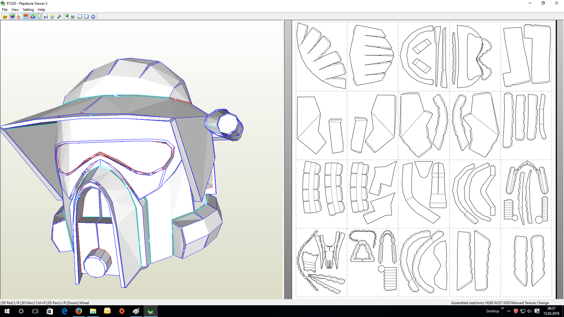 Pepakura 1-3 - star wars Helme selber bauen