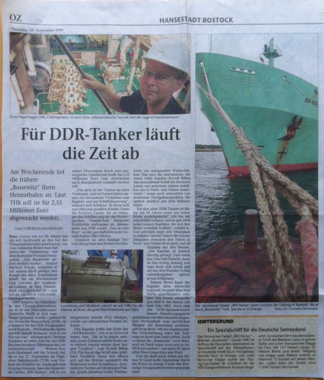 Für DDR-Tanker läuft die Zeit ab ? - im-fahrwasser Webseite!