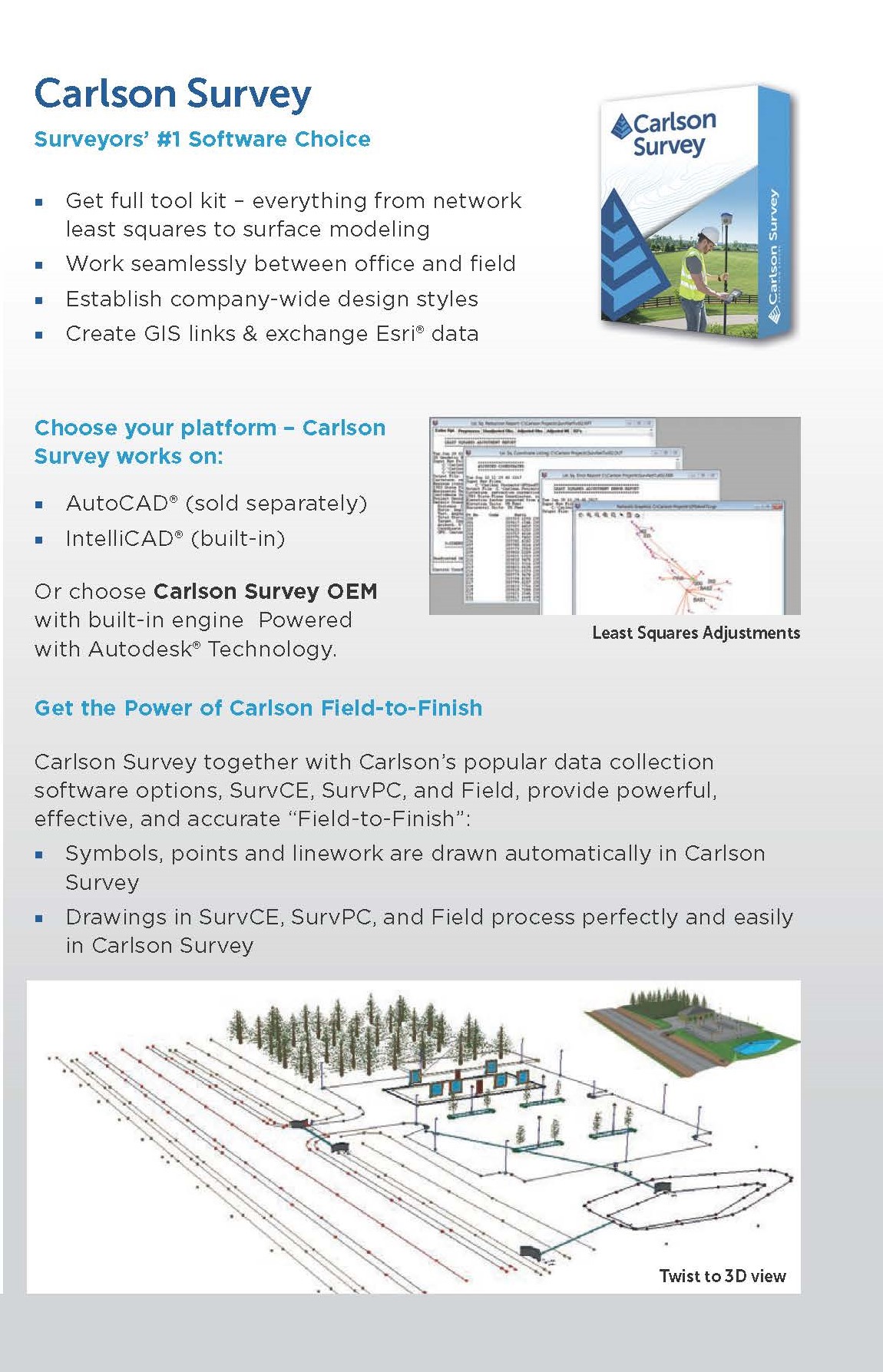 CARLSON SURVEY - Surveying Desktop Software - Civil Engineering, Land Surveying, Carlson ...