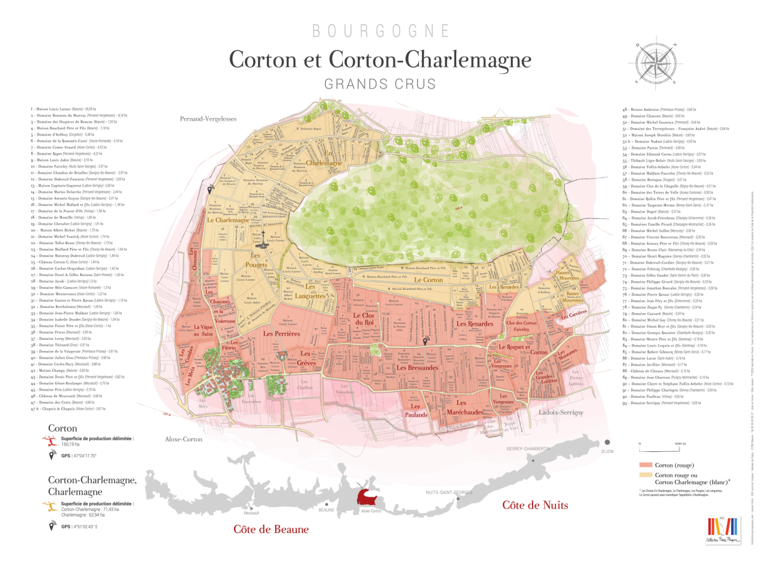 Wall maps Books about wines of burgundy - Collection Pierre Poupon ...