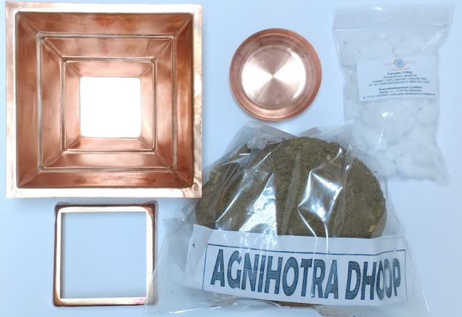 Agnihotra - Set (9-teilig), versandkostenfrei - Agnihotra Feuerritual
