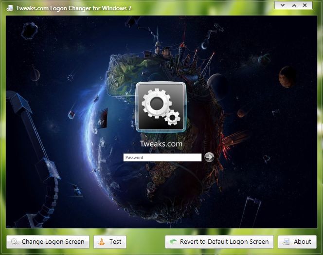 TweaksLogon for Windows 7 - SoftwareDesign