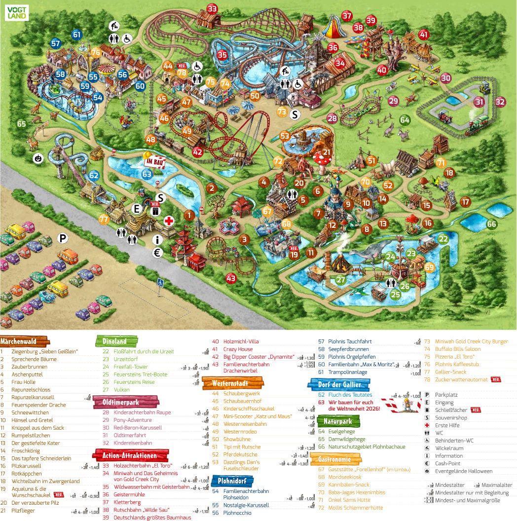 Park Plan - Freizeitpark Plohn - PARKWELT.INFO Dein Freizeit- & Infomagazin