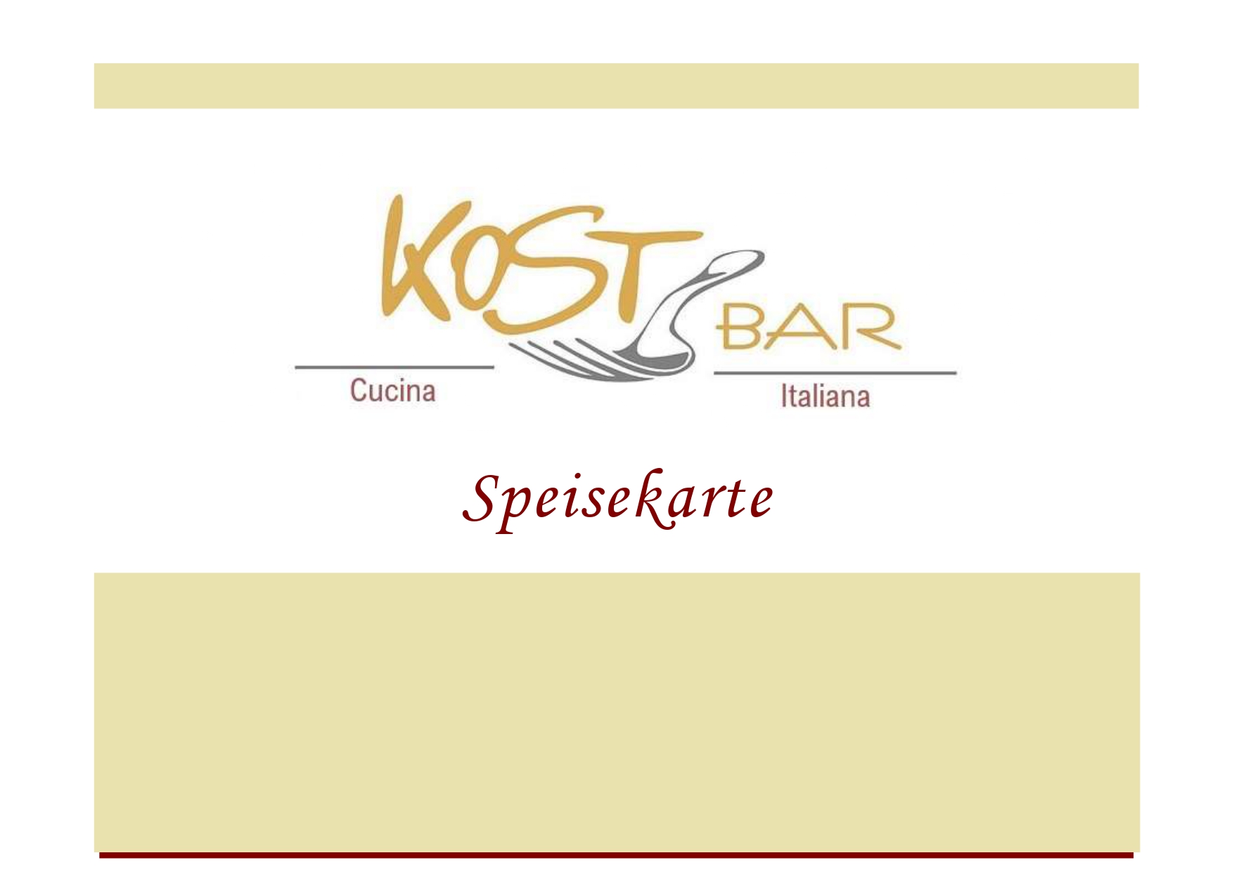 Speisekarte - kostbar-schwandorf