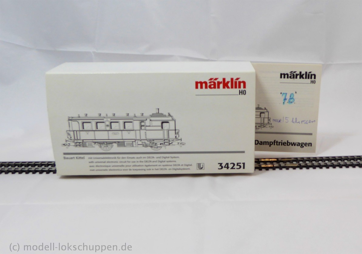 Dampf-Triebwagen "Kittel" BR Ci dT Wü 05 der DRG / Märklin 34251 ...