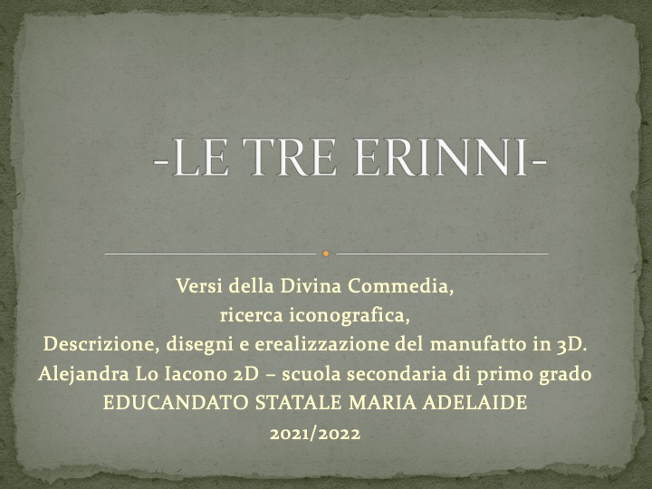 Le tre Erinni - Benvenuti su dantemaestrodiumanita!
