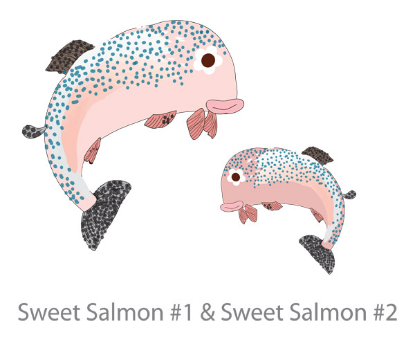 2 Fanciful fishies - Leafy Dreams Nursery Decals, Removable Kids Wall ...