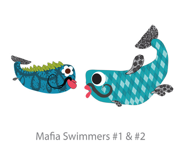 2 Fanciful fishies - Leafy Dreams Nursery Decals, Removable Kids Wall ...