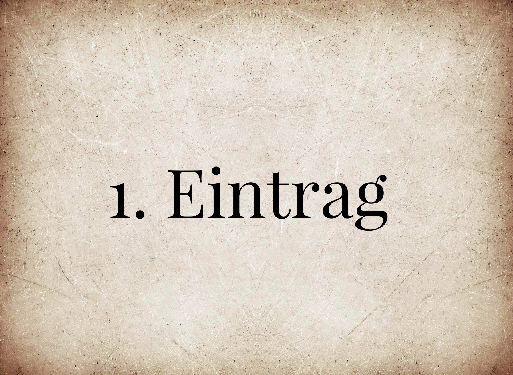 Erster Eintrag - erebos-silass Webseite!