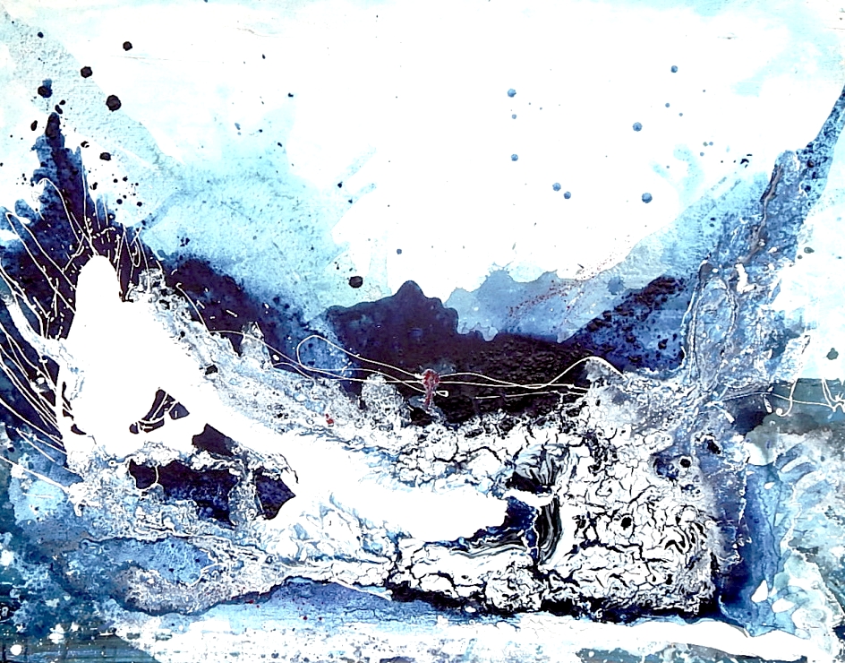 blaues Bild - Libellenflug - Conny Wachsmann - Moderne abstrakte Kunst ...