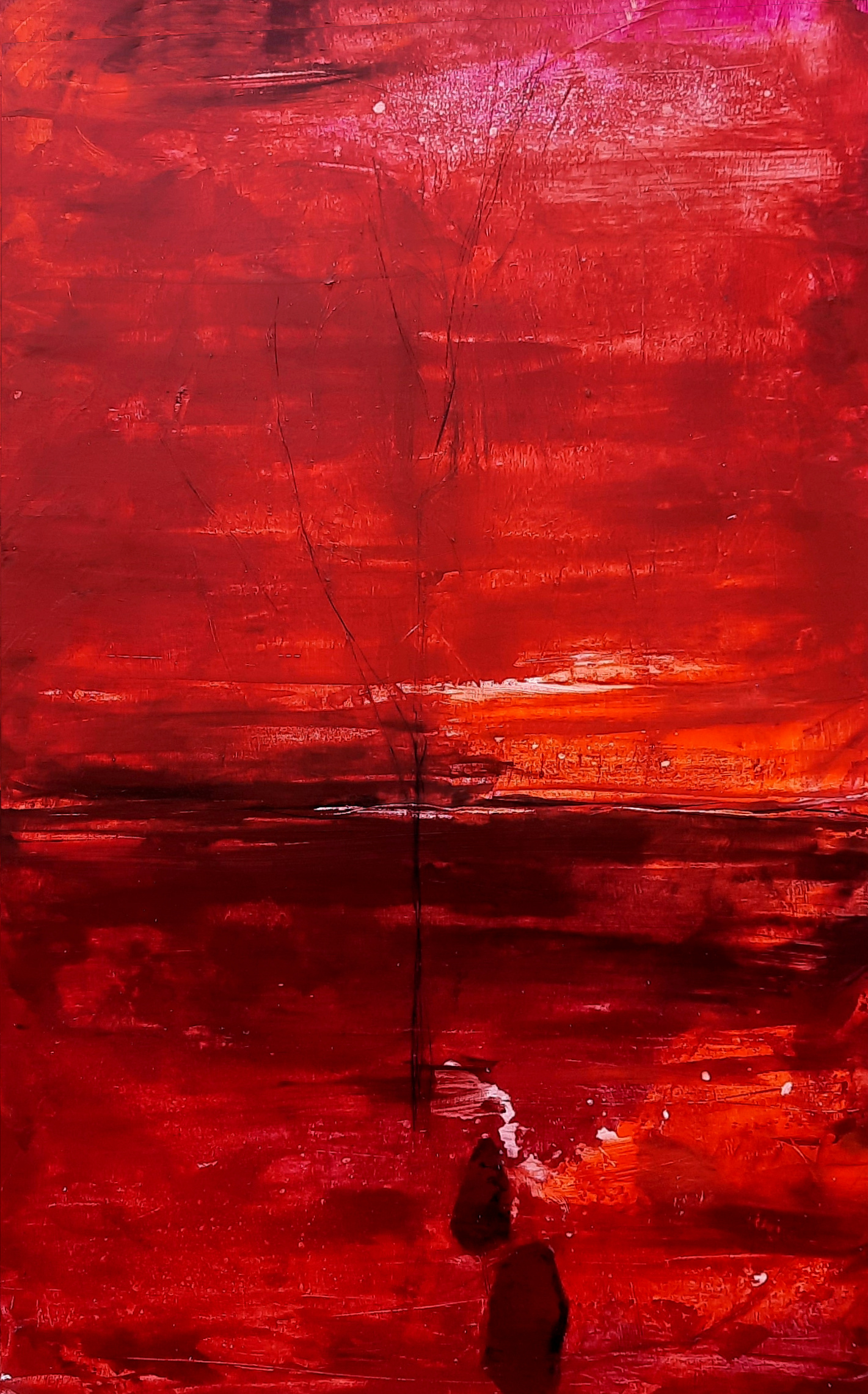 Neues dunkelrotes Bild 160 x 100 cm entstanden - Conny Wachsmann ...