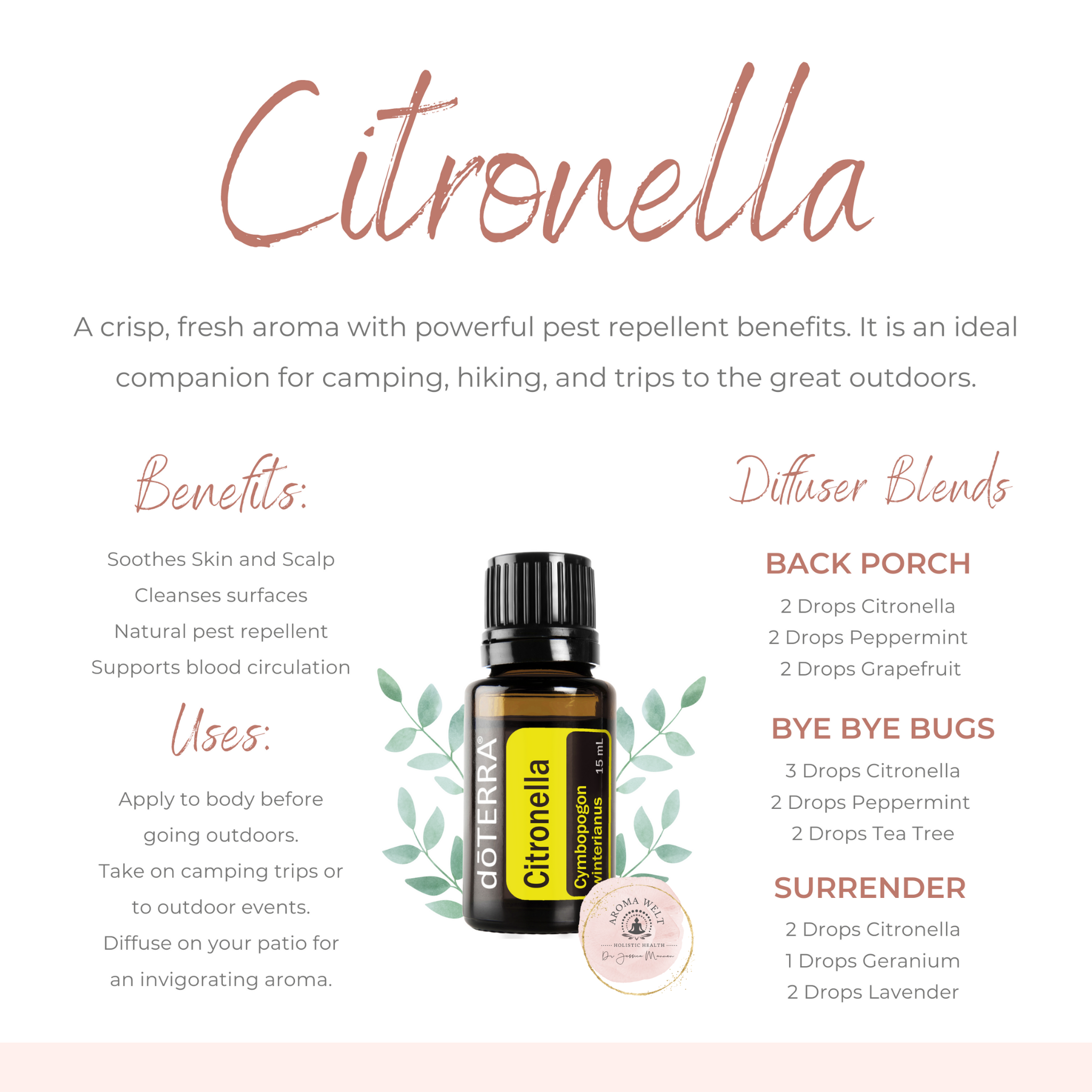 Aroma Welt │doTERRA Citronella ätherisches Öl - Beschreibung in Deutsch ...