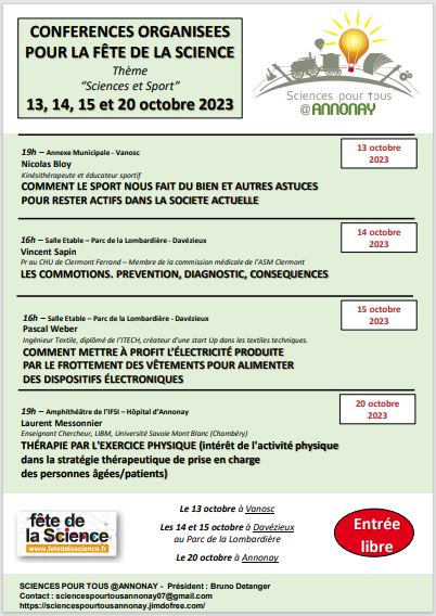 PROGRAMME DES CONFERENCES 2023 - 2024 - sciencespourtousannonays jimdo ...