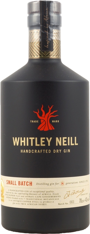 WHITLEY NEILL SMALL BATCH HANDCRAFTED DRY GIN 43% - karstensvinhandel.dk