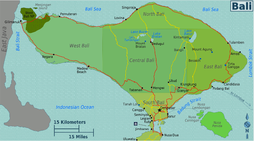 Bali map - bali hot springs kintamani 温泉三昧 キンタマーニ温泉宿