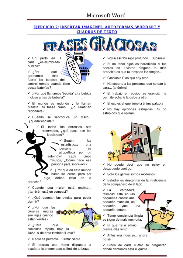 Práctica Formas en Word - Página web de informaticauy