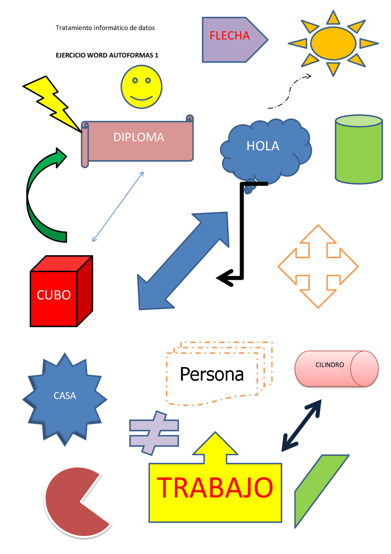 Práctica Formas en Word - Página web de informaticauy