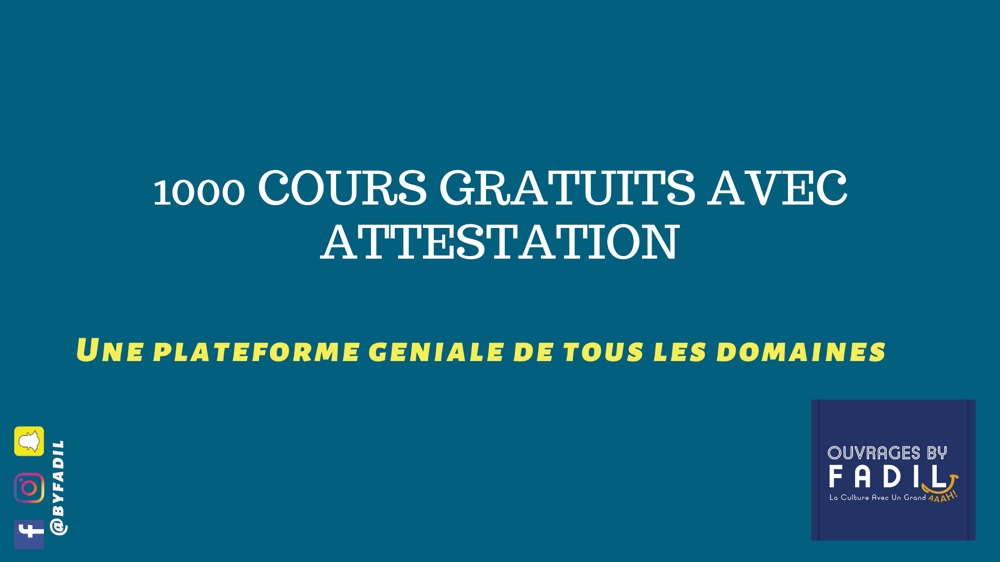 1000 cours gratuits avec certification - Ouvrages byfadil
