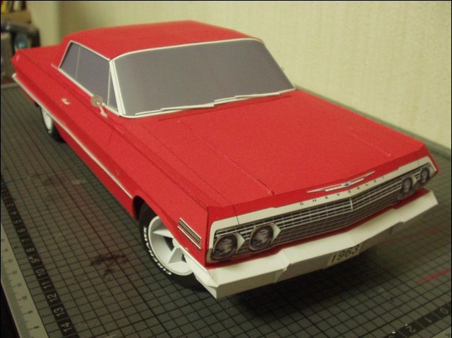 1963 Chevrolet Impala (1/16) - American car Papercraft! by north07