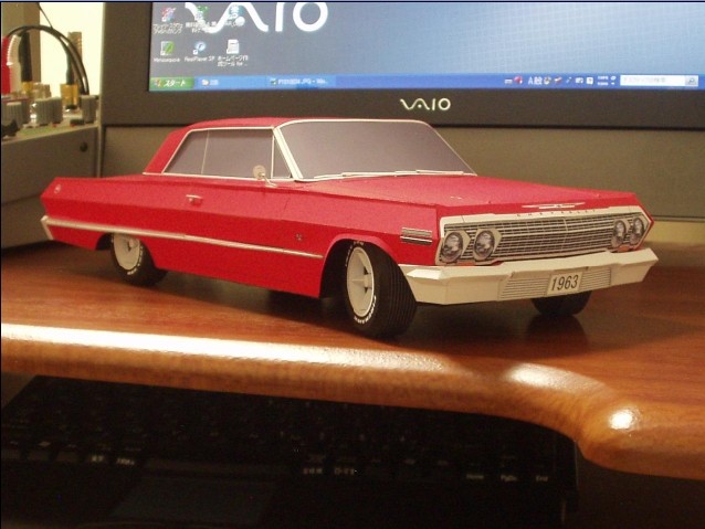 1963 Chevrolet Impala (1/16) - American car Papercraft! by north07