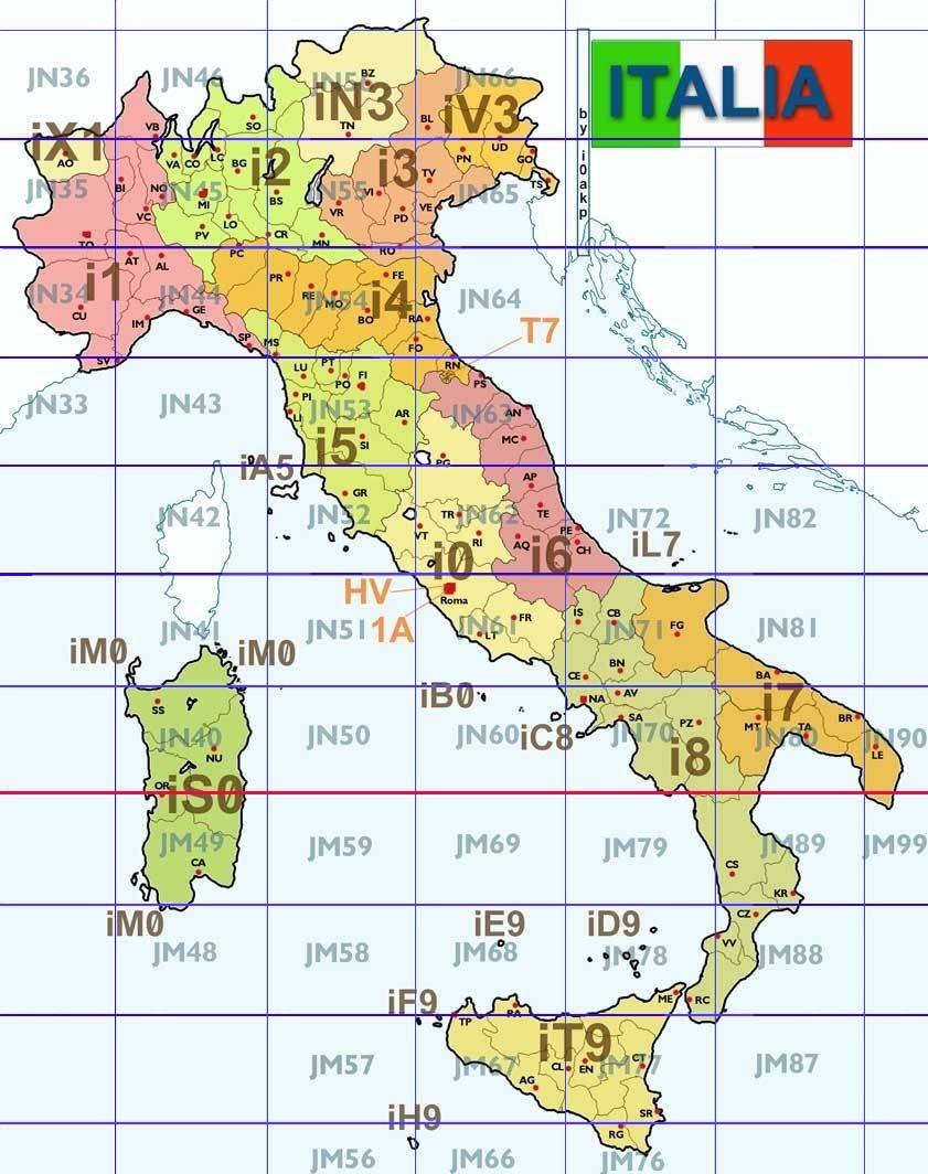 Zone radiamatoriali e prefissi Italia - iz0upss JimdoPage!