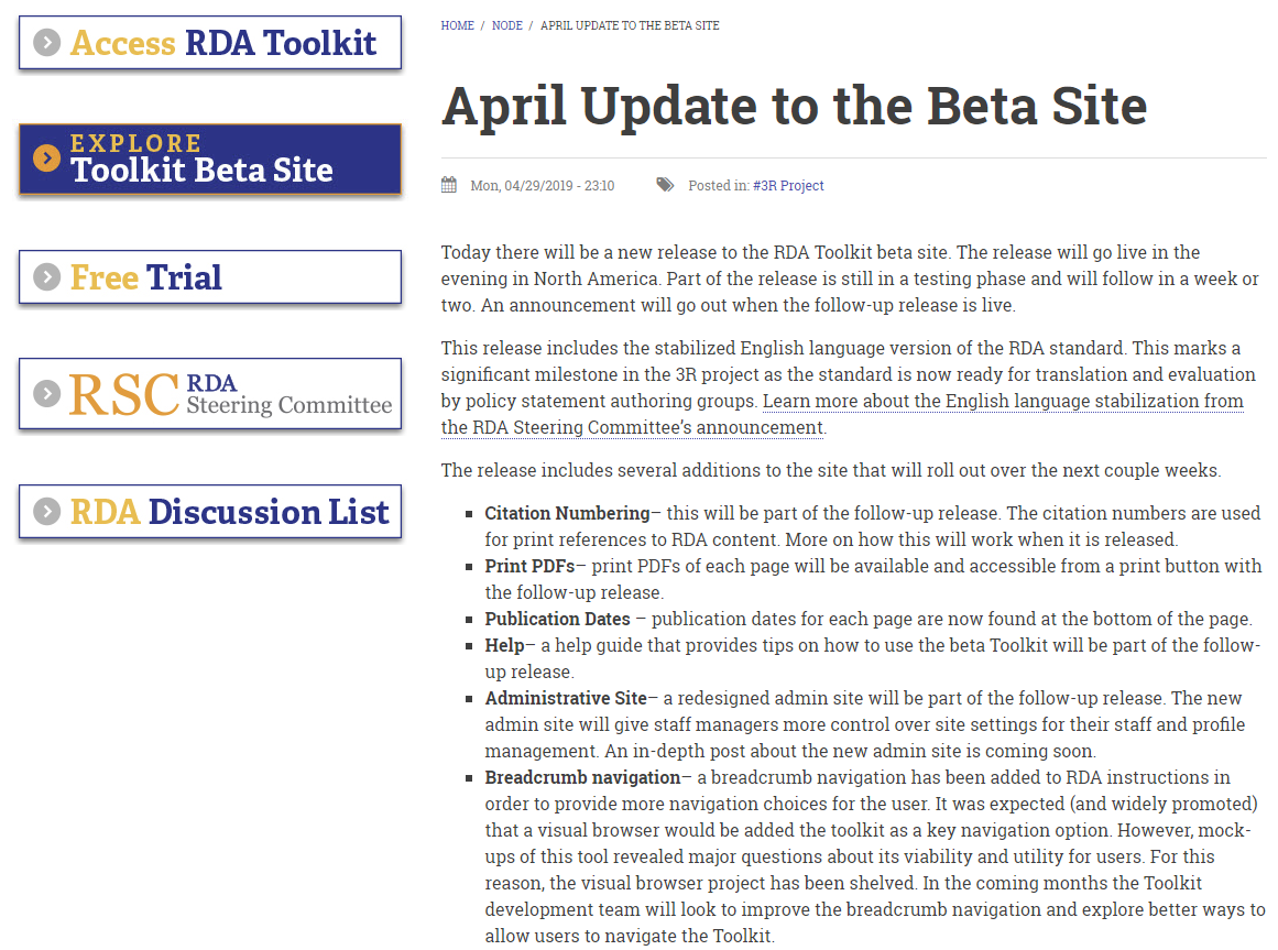 Blog-Kategorie "RDA-Toolkit" - Basiswissen RDA