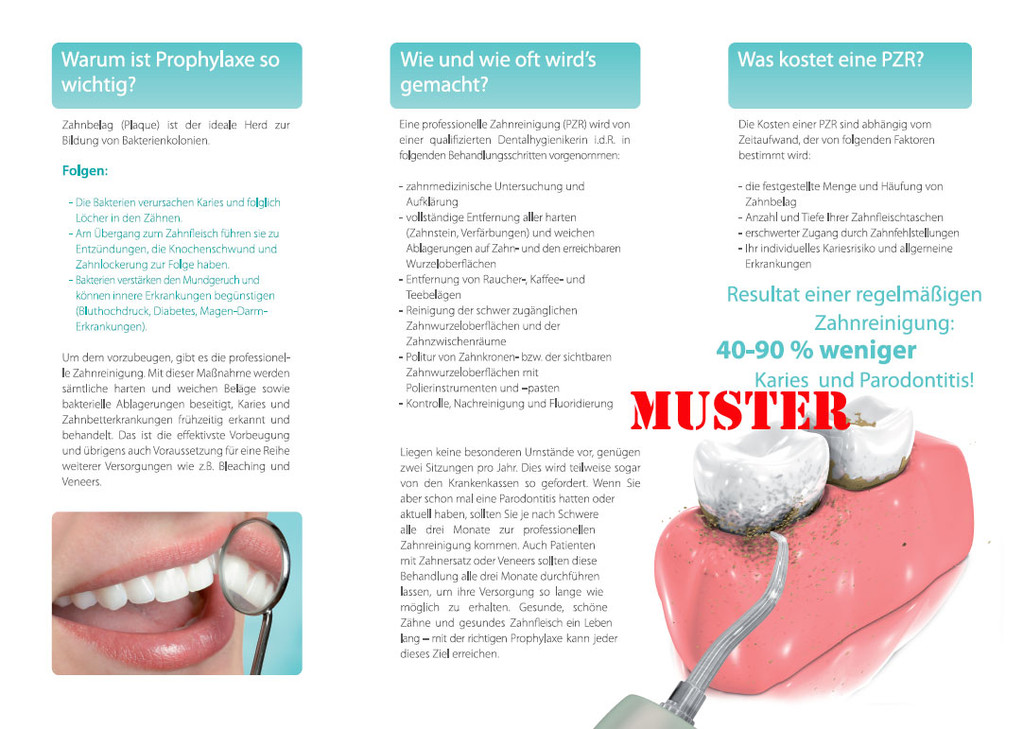 Patientenflyer Lesemuster Zahnmedizin - NEXILIS Dentalshop Recallkarten ...