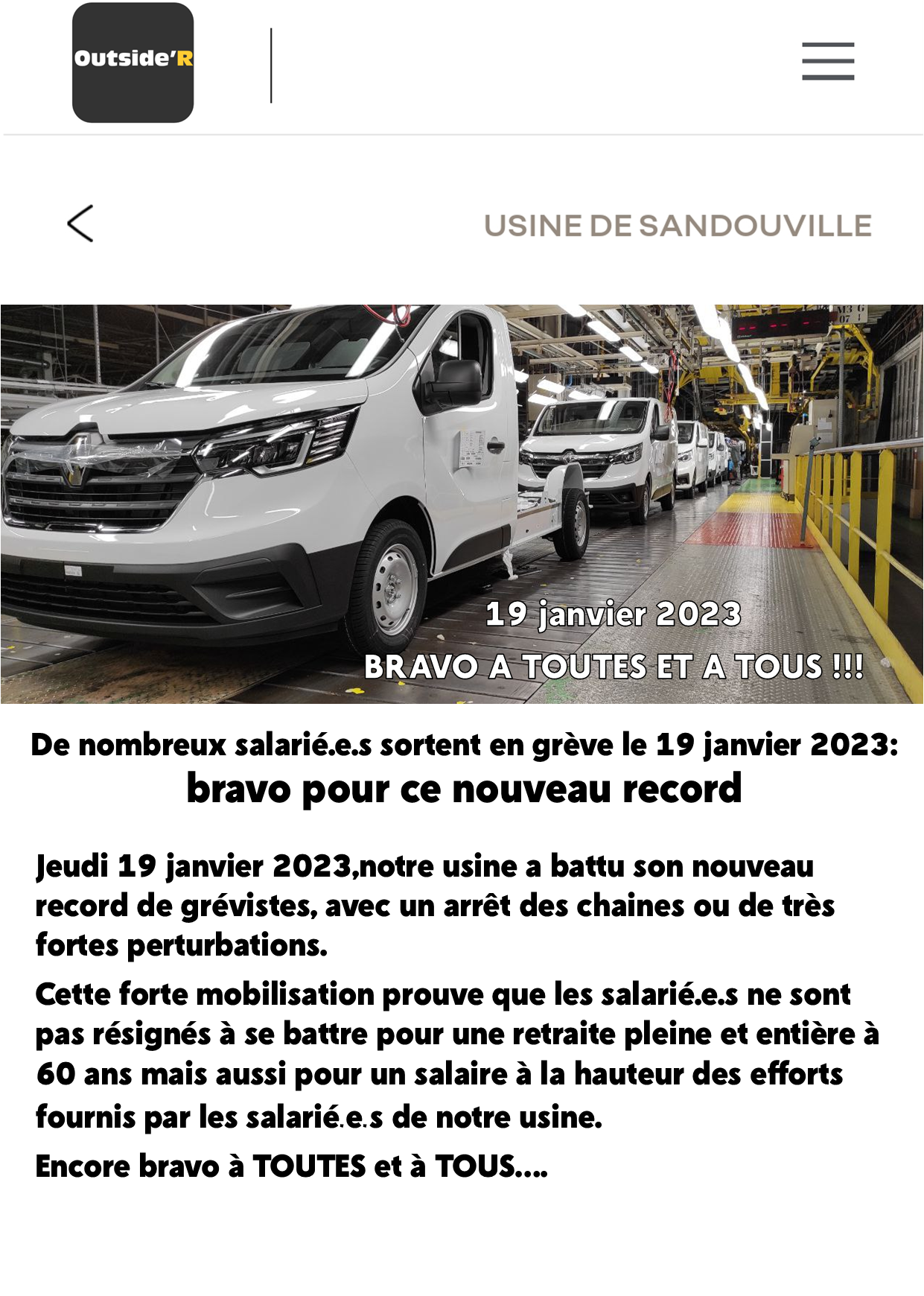 Bravo pour ce nouveau record - Site officiel du syndicat CGT de Renault ...