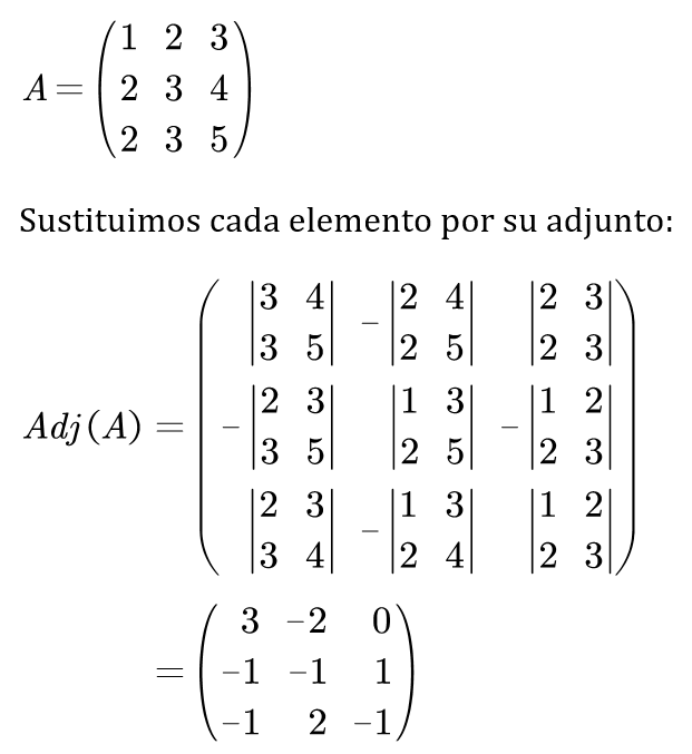 Matriz adjunta - Matemática Informática y Educación