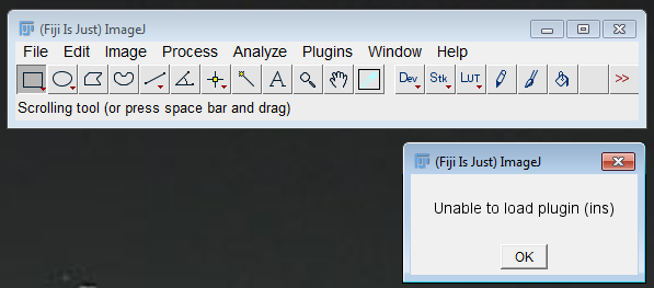 Error Fiji / ImageJ: Unable to load plugin (ins) - SpineUp