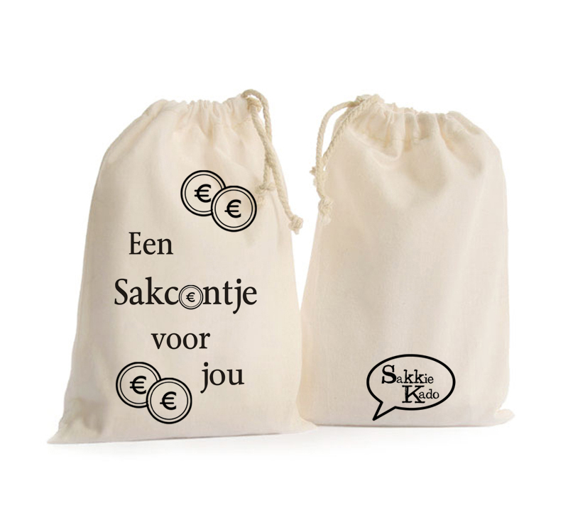 - Kado sakkie klein "een sakcentje voor jou" - Sfeer & Smaak: webshop ...
