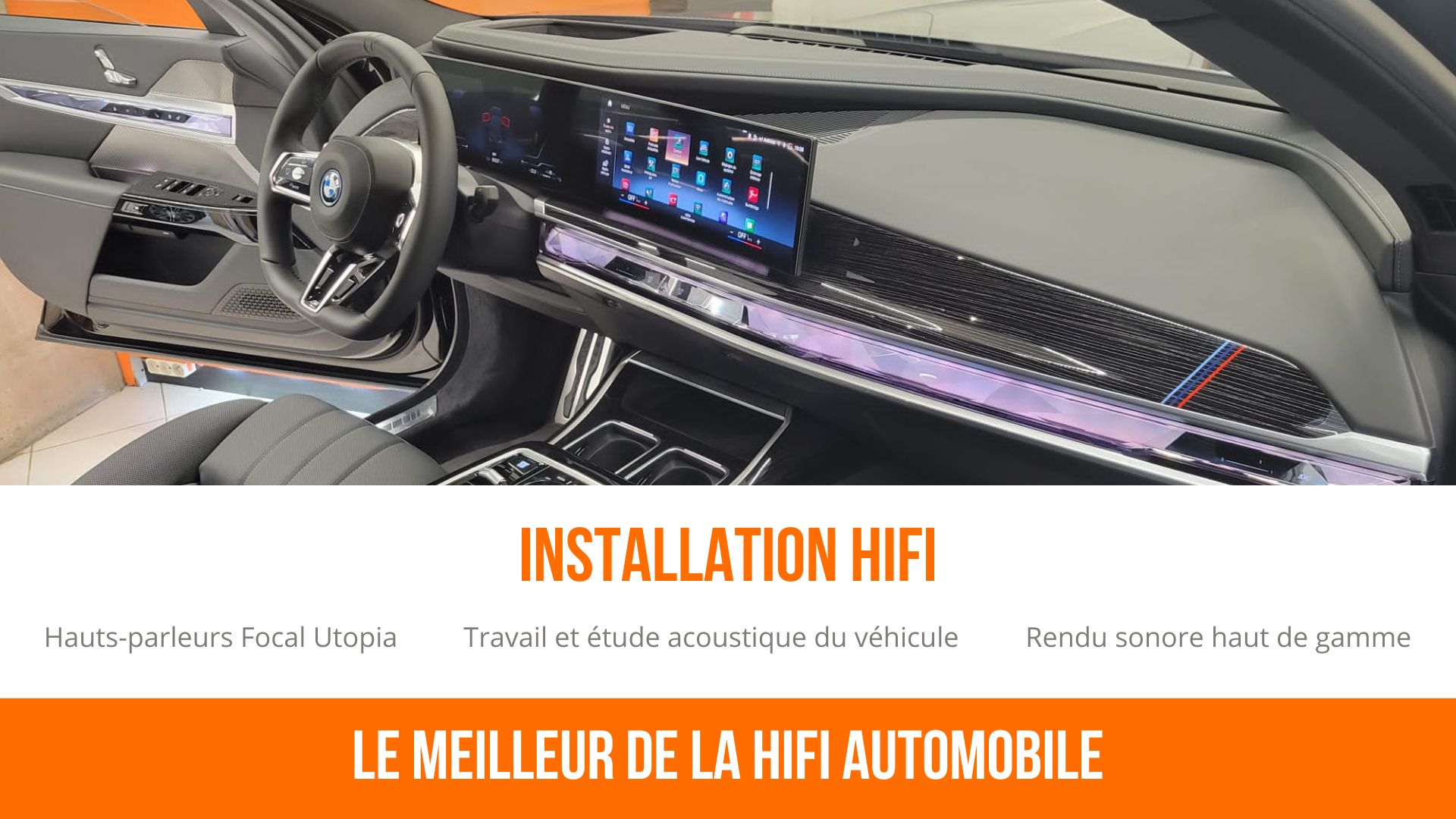 Hifi - Installation sytème audio BMW Série 7 - Installation hifi automobile Paris