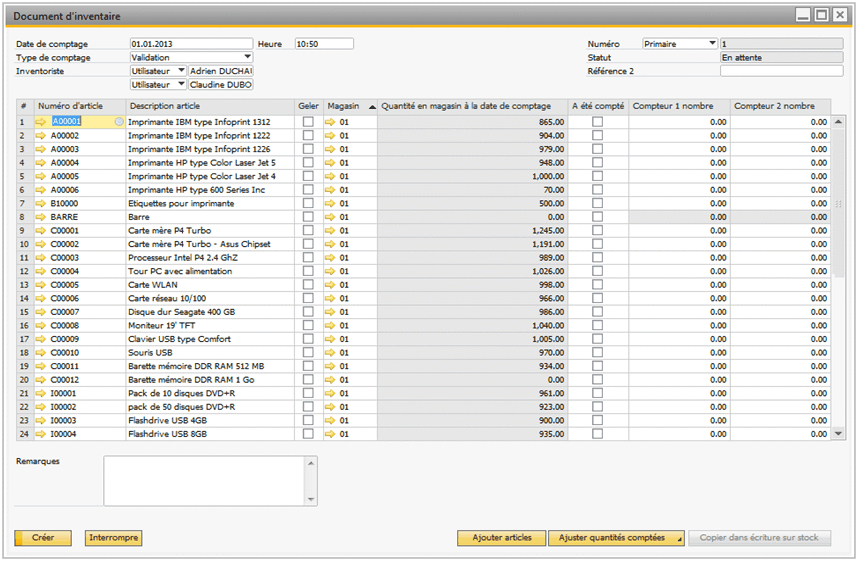 [nouveauté v9.00]> Nouvelle procédure d'inventaire - OPTI-ONE ...