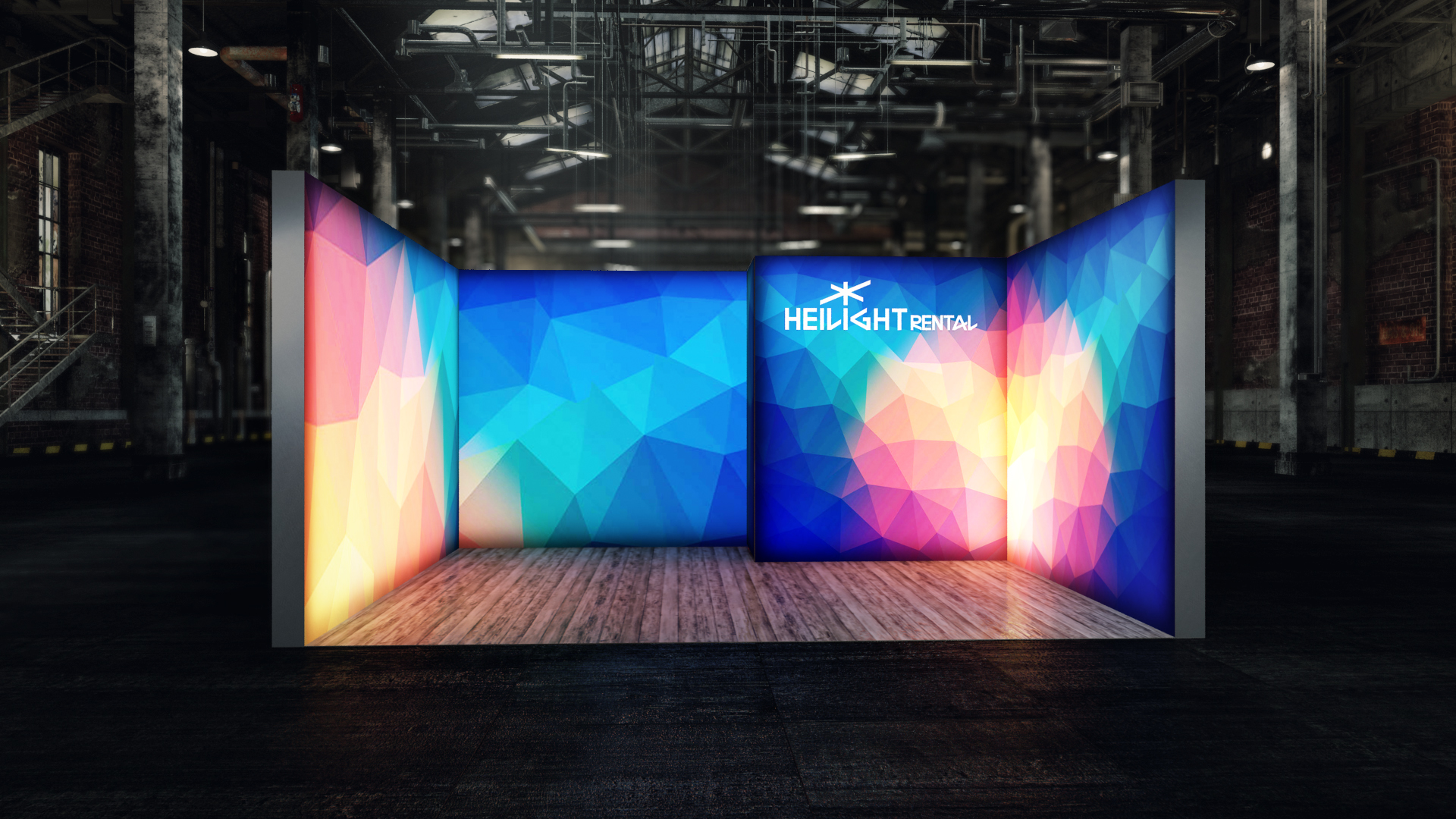 Messestand mieten, LED Leuchtwand, Messewand - Messestand mieten, Messewand