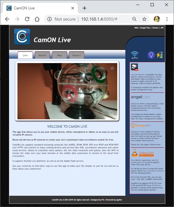 First contact (Hello, stream!) - CamON Live Streaming