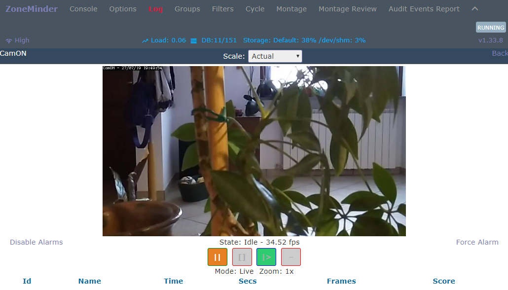 Interfacing ZoneMinder - CamON Live Streaming