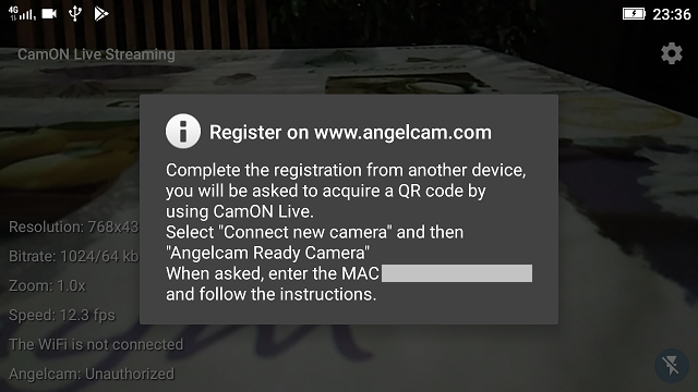How to setup Angelcam Ready (updated) - CamON Live Streaming