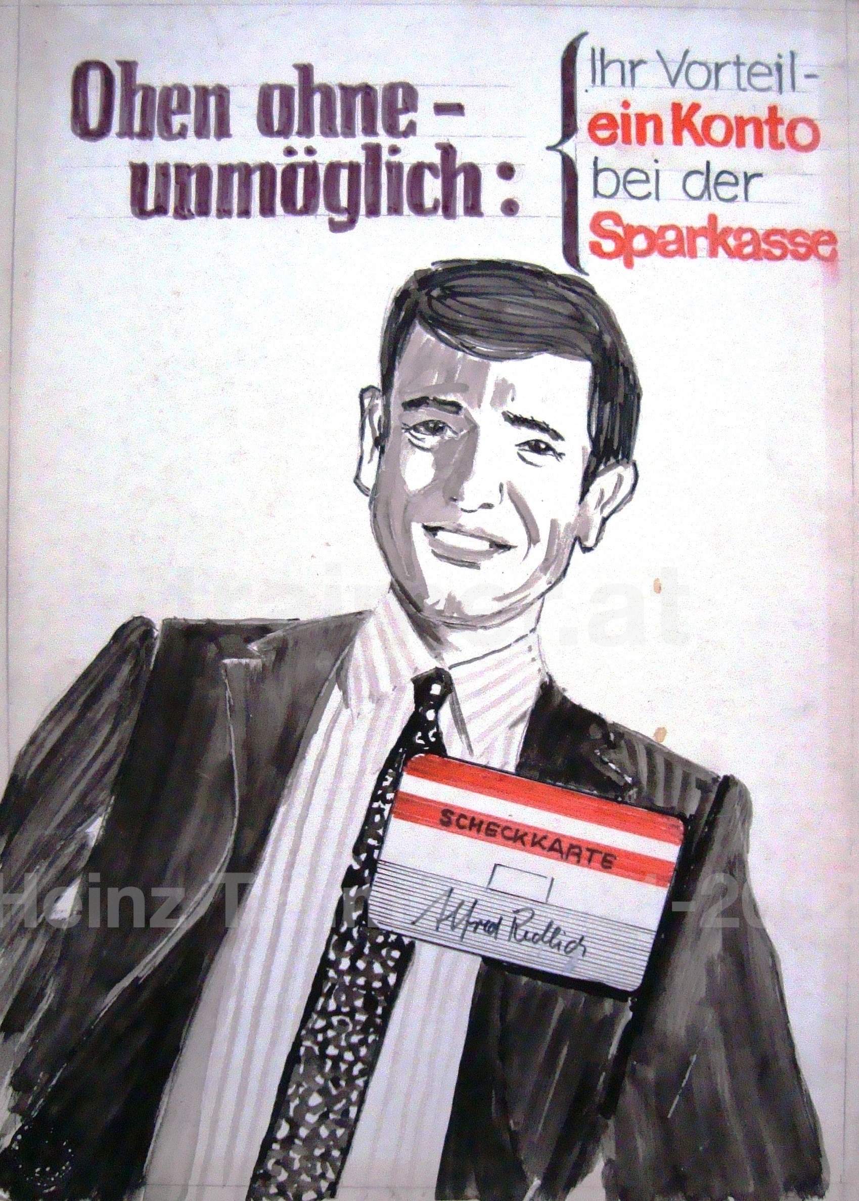 Scheck und Scheckkarte der Sparkasse - Sammlung Traimer - Vintage ...