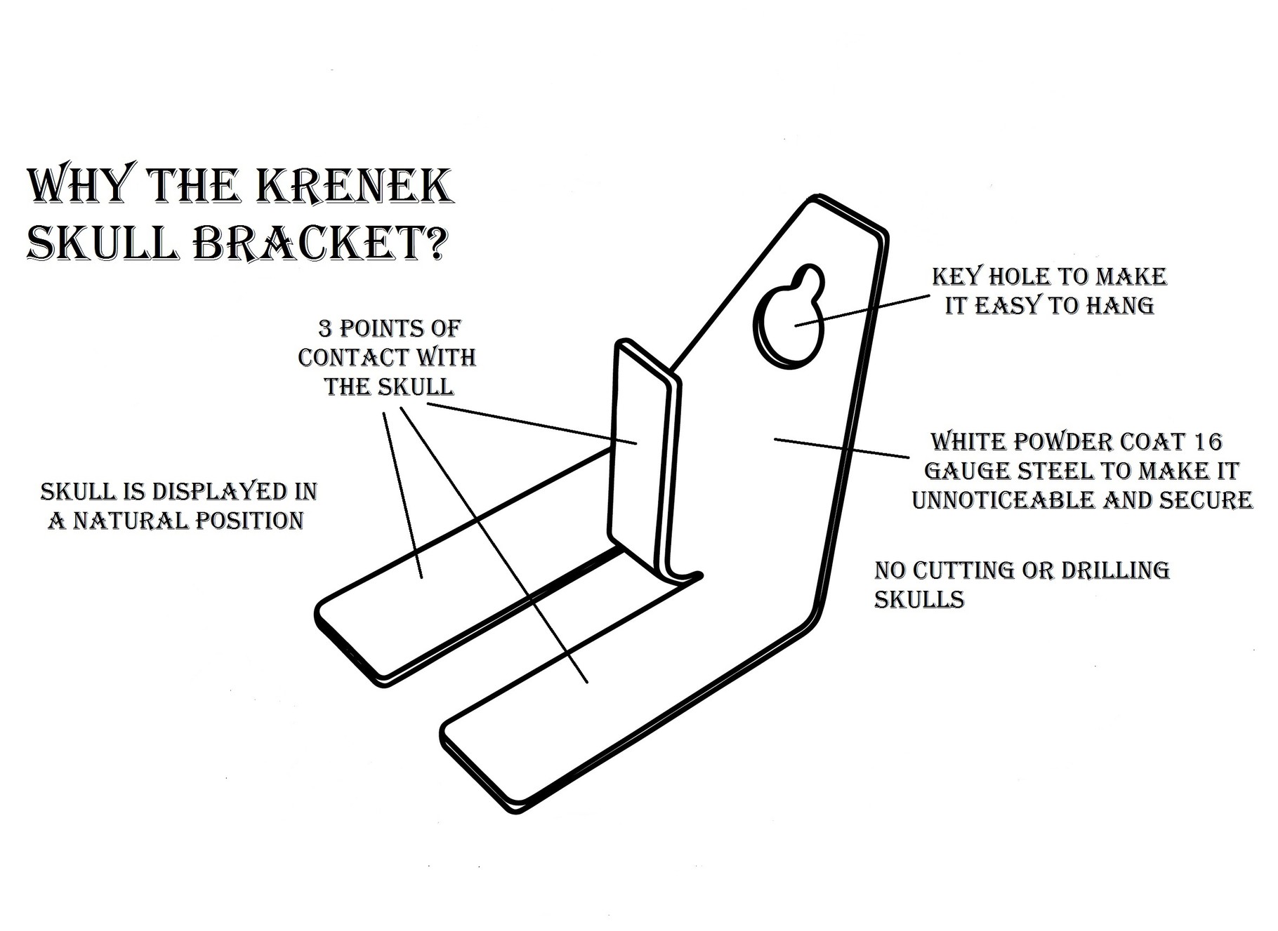 Krenek Skull Bracket - Krenek Skull Mounts