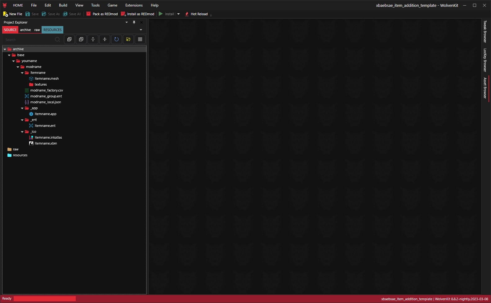 Item Additions using WKit, ArchiveXL and TweakXL - xbaebsaes Webseite!