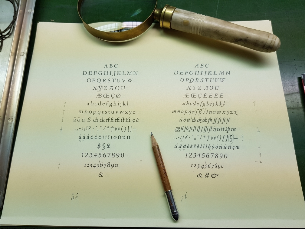 Bleierne Mikrotypografie - Jana auf TypoWalz