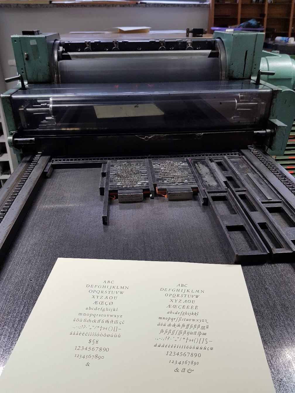 Bleierne Mikrotypografie - Jana auf TypoWalz