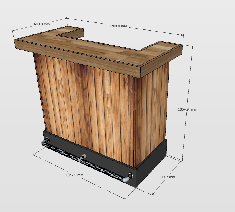 Barra plegable - Muebles Loft-v