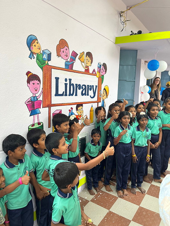 School library in Taqmil Nadu, India - GoodTextiles Foundation