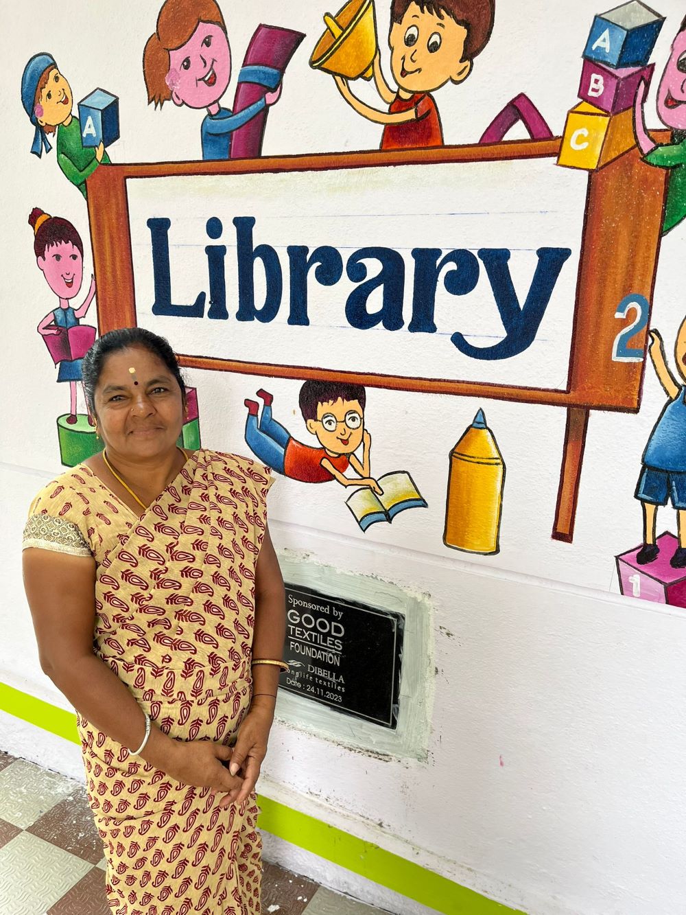 School library in Taqmil Nadu, India - GoodTextiles Foundation